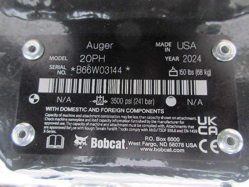 Bobcat Attach 20PH Auger Drive 2024 - Chinook Equipment