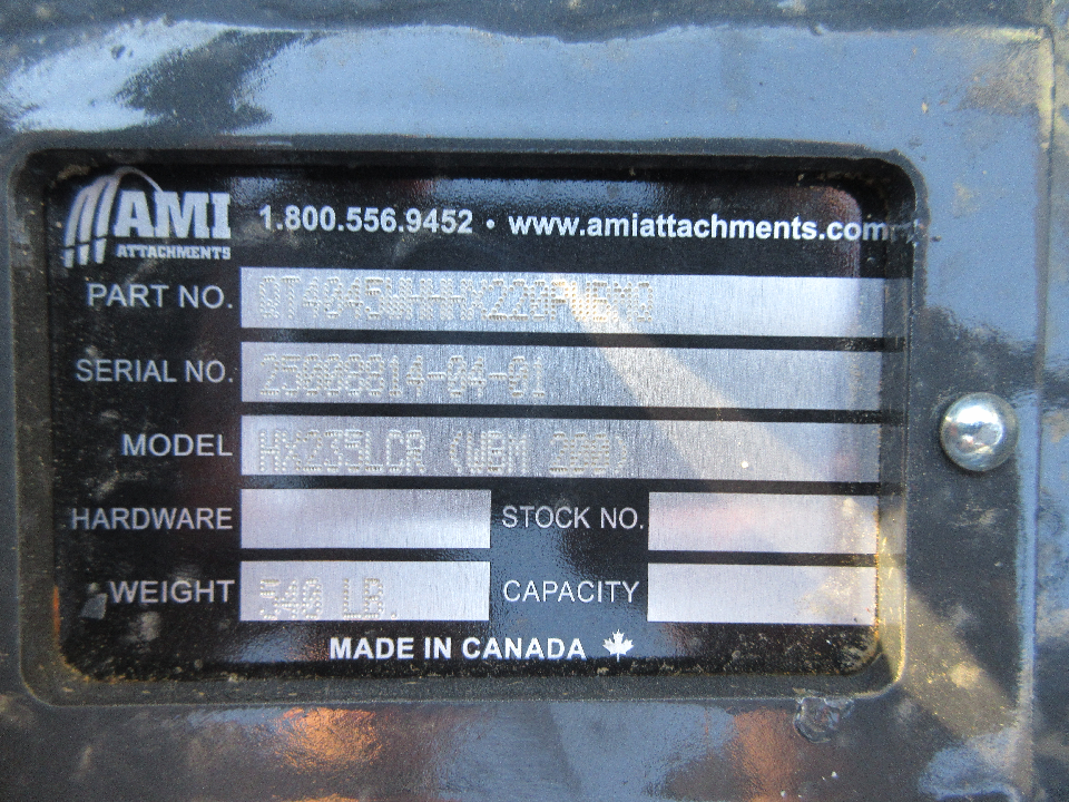 AMI Attach Hyd Quick Change Wedge 2025 - Chinook Equipment